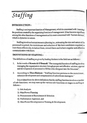 Fm unit5 - Hhdjdj - UNIT -5 RECRUITMENT AND TRAINING Definition ...