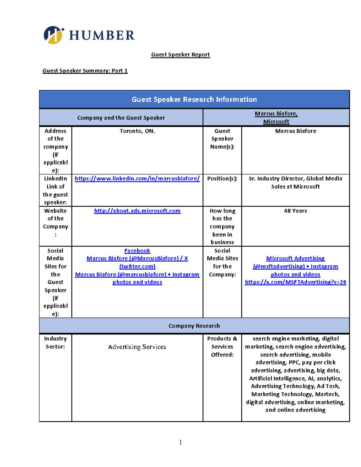 Guest Speaker Report 4 - 1 Guest Speaker Report Guest Speaker Summary ...