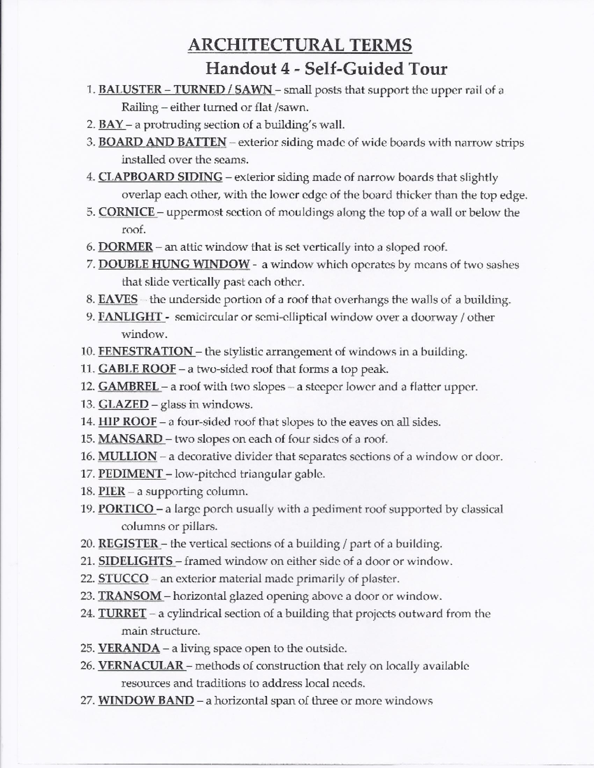 Architectural-Terms - Architectural-Terms - architecture - Studocu