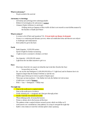 Astronomy Notes Part 2 - AST1002 - Planet, Stars, and Galaxies with ...
