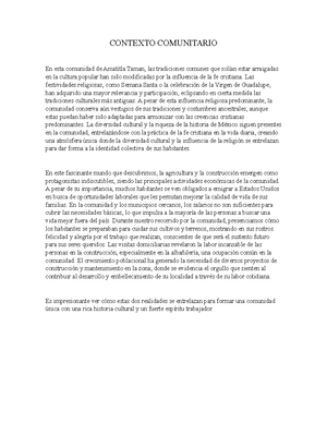 Contexto comunitario - SECRETARÍA DE EDUCACIÓN DE GOBIERNO DEL ESTADO ...