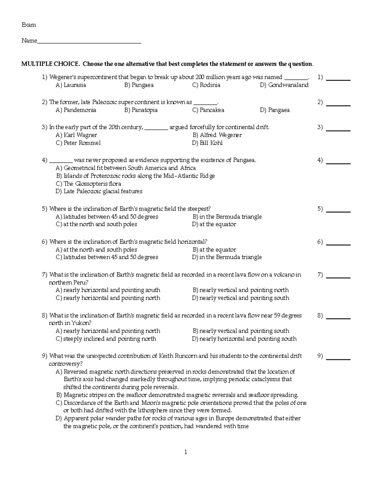 Chapter 12 - CIVI 231 - Exam Name ...
