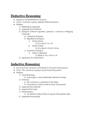 Critical Thinking 1.2 - Non-argument: anything other than convince ...