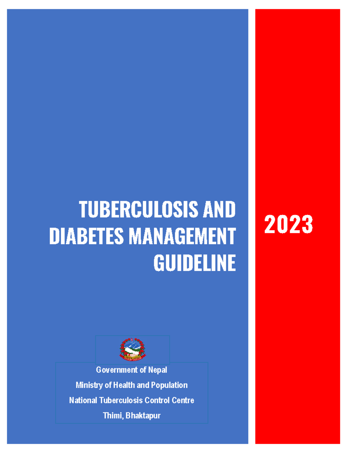Tuberculosis and Diabetes management Guideline Final 1 - TUBERCULOSIS ...