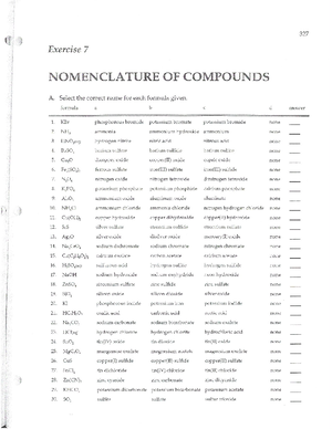 Moles Packet - Conceptual Chem Moles Packet Molar Mass (# grams) Atomic ...