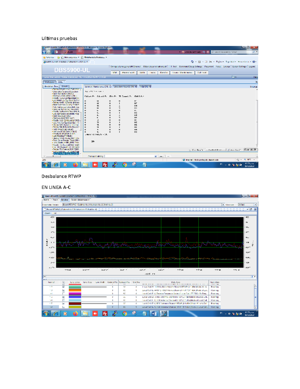Ultimas pruebas de ROE y desbalance RTWP - Comunicaciones Moviles ...