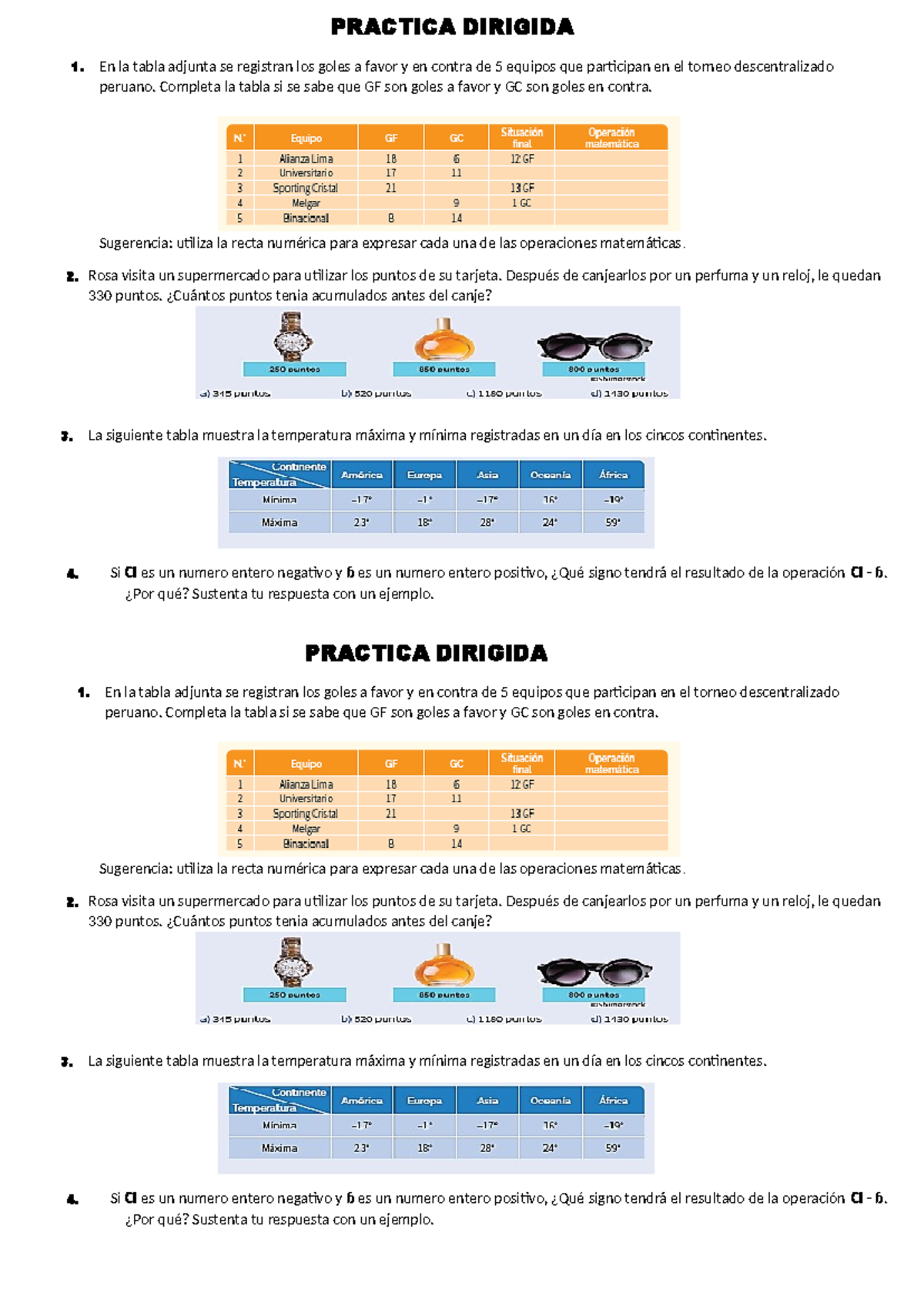 Practica Dirigida sesion 4 eda 3 - PRACTICA DIRIGIDA 1. En la tabla adjunta se registran los ...
