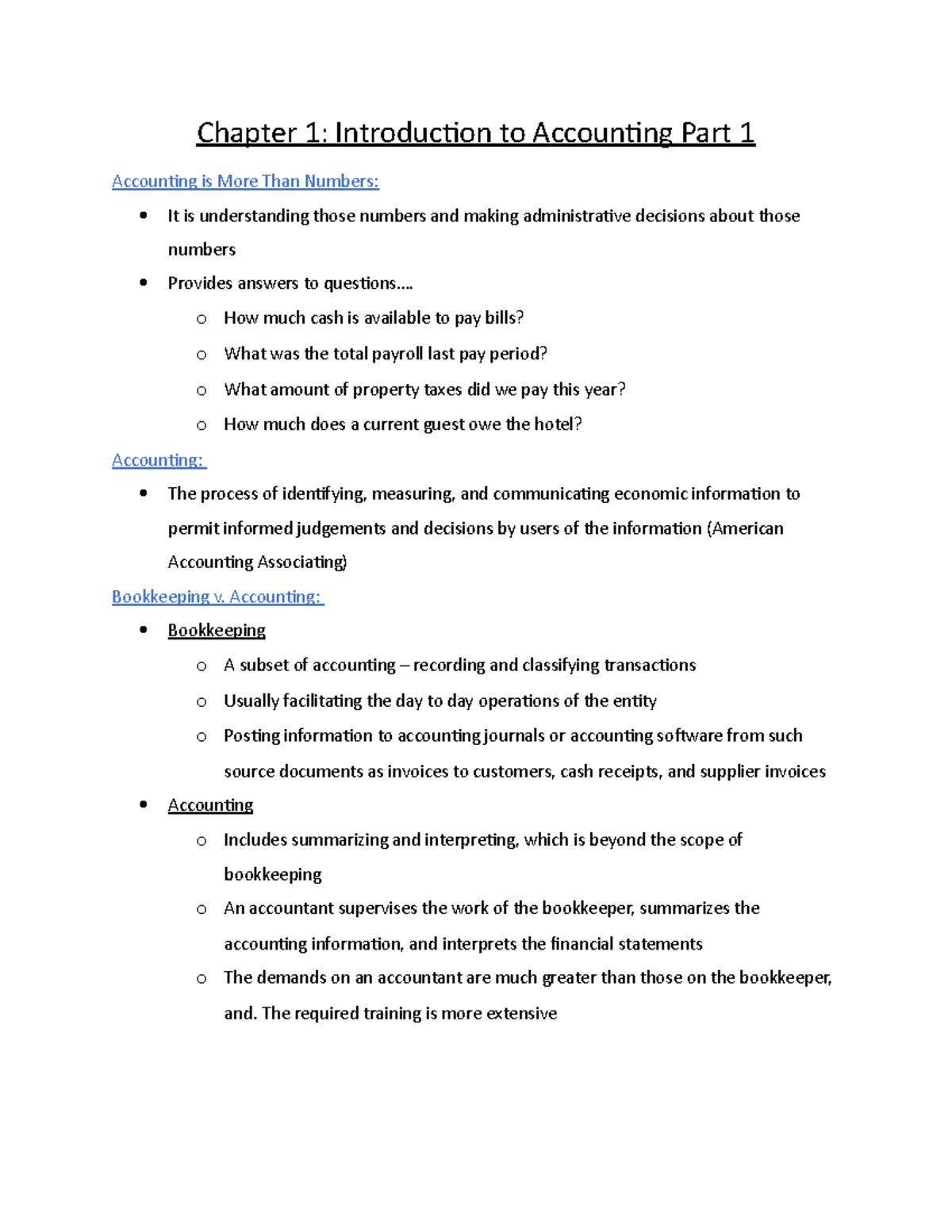 RHM 274 Chapter 1 - Dr. Yeon Ho Shin - Chapter 1: Introduction to ...