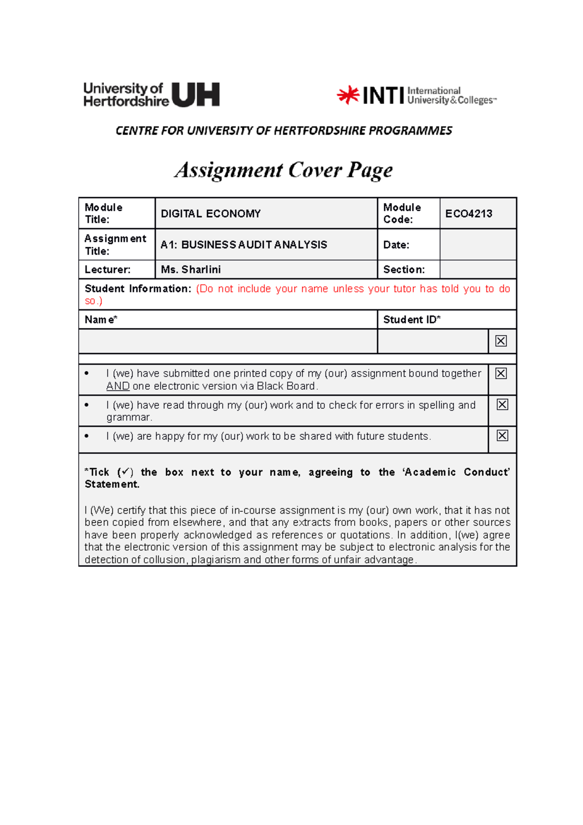 ECO4213 Digital Economy - Assignment 1 kavinash (Auto Recovered ...