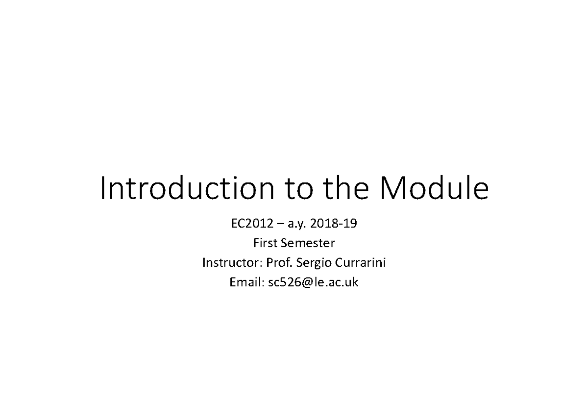 Introduction to Intermediate Microeconomics - Introduction to the ...