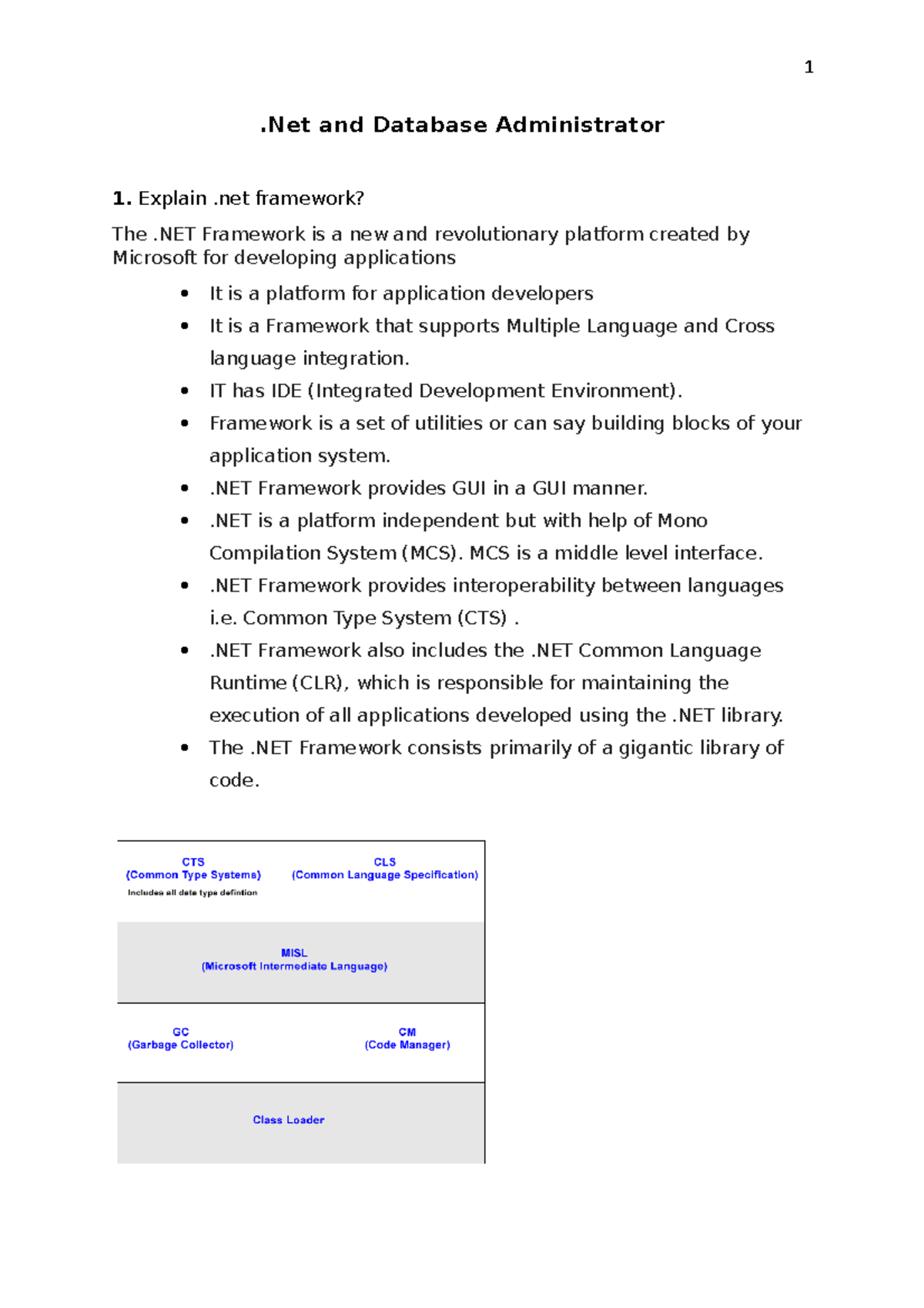 Net and Database Administrator - .Net and Database Administrator ...