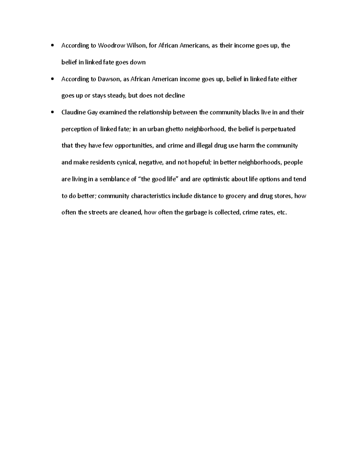 Race and Ethnic Politics Lecture Notes - According to Woodrow Wilson ...