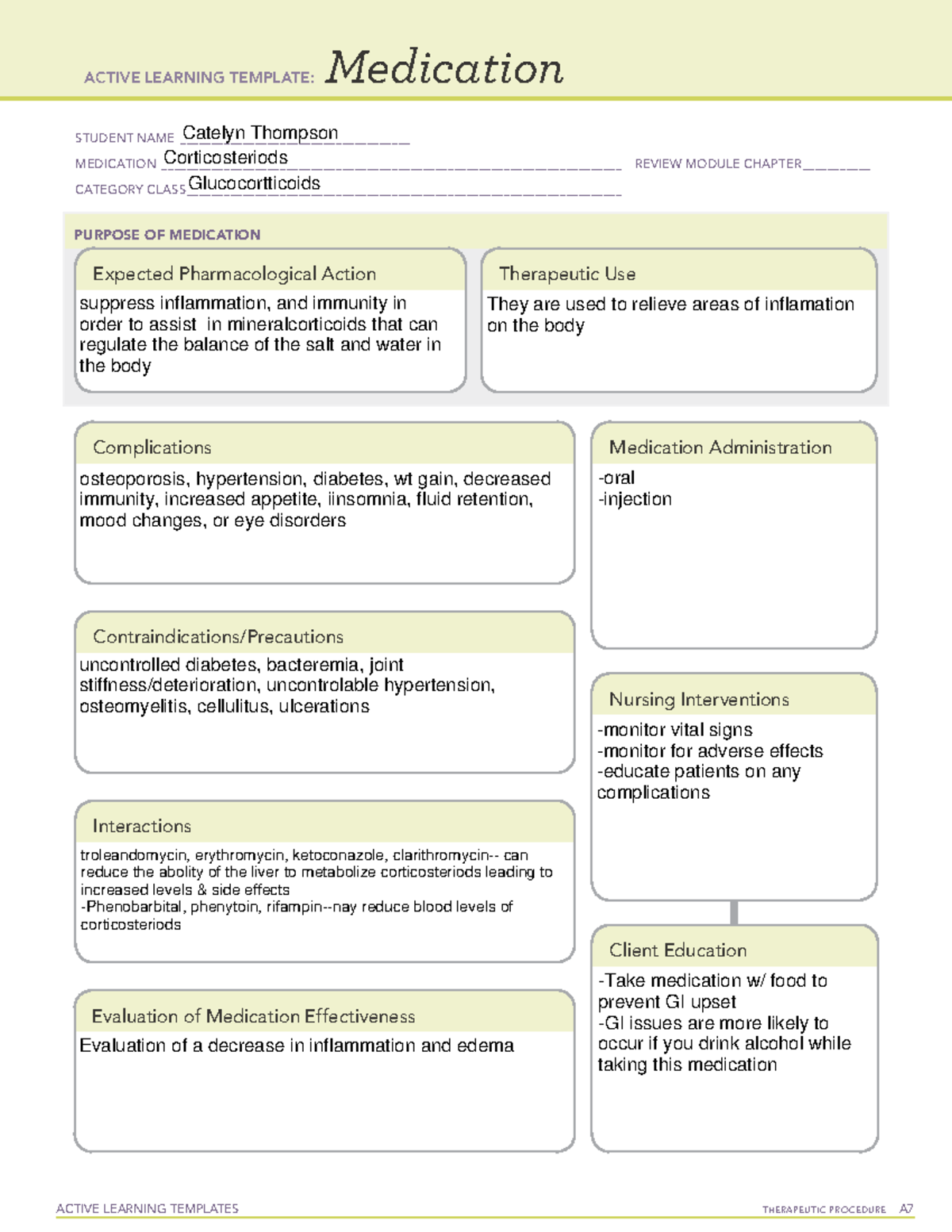 Active Learning Template Corticoseriods CT - ACTIVE LEARNING TEMPLATES ...