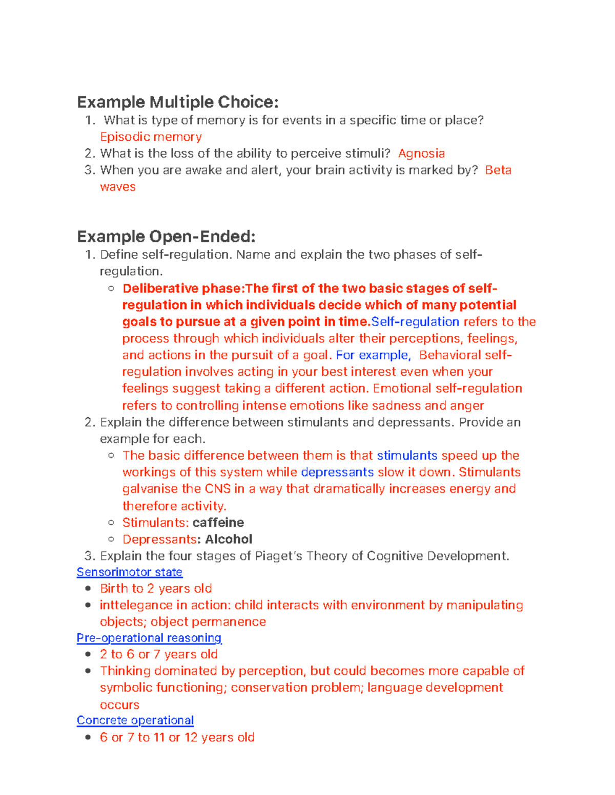 Example Multiple Choice: - 1. 2. 3. 1. ï 2. ï ï ï 3. ï ï ï ï ï Example ...