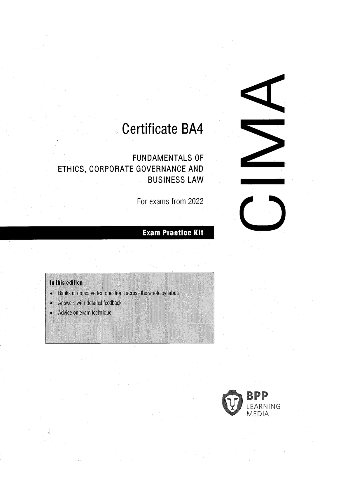 BA4-BPP (MOCK Papers) - CIMA - Fundamentals of Managment Accounting ...