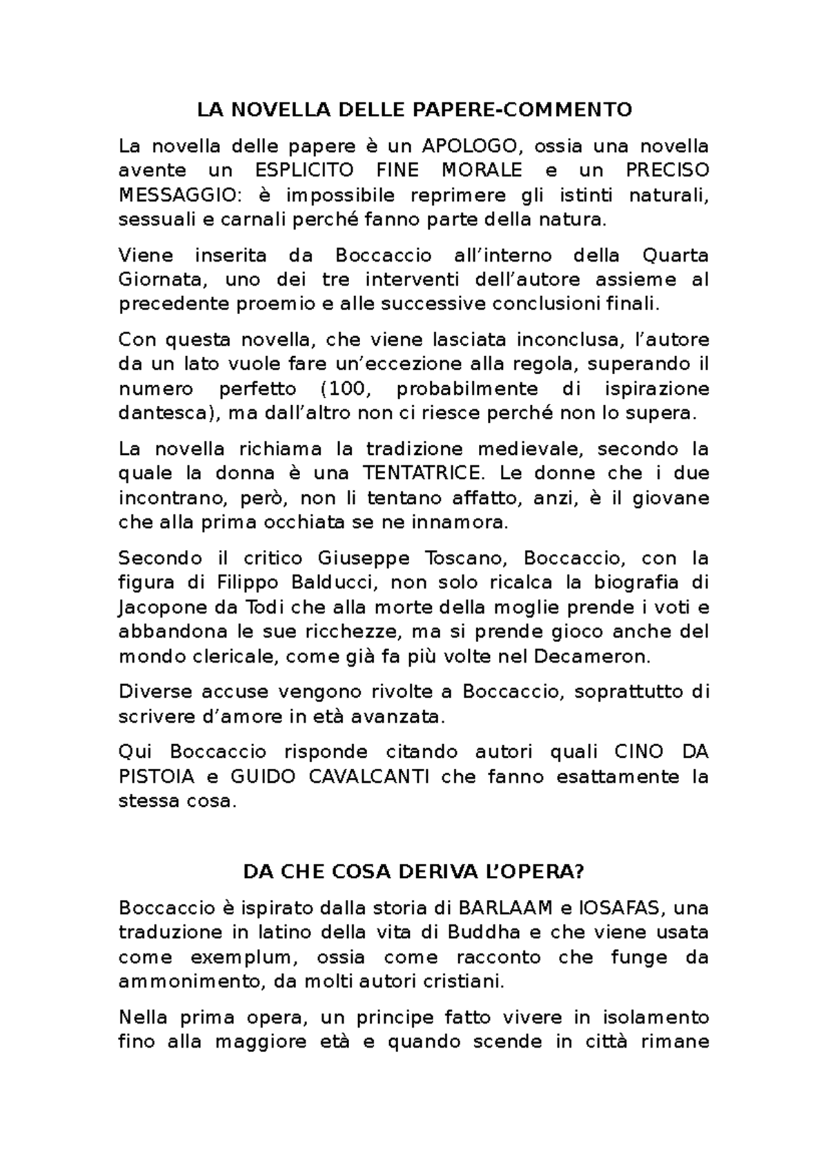 La Novella Delle Papere - LA NOVELLA DELLE PAPERE-COMMENTO La novella ...