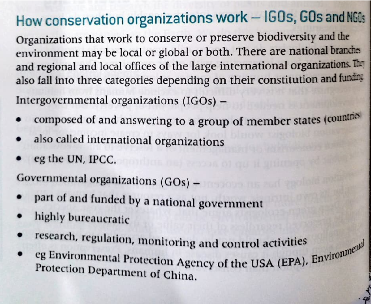 Rsource on Biodiversity conservation - How conservation organizations ...