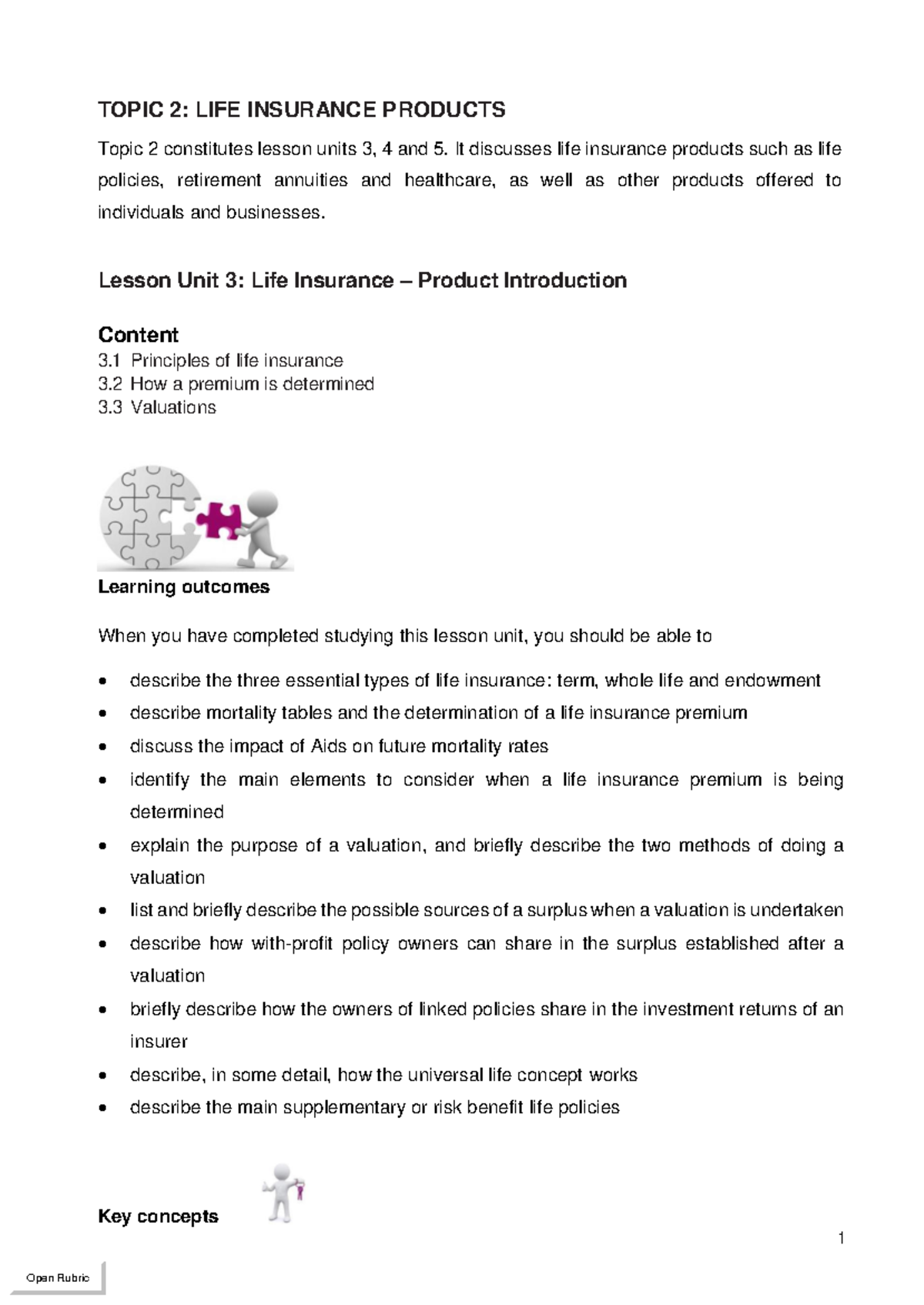 003 Life Insurance Product Introduction - 1 TOPIC 2 : LIFE INSURANCE ...