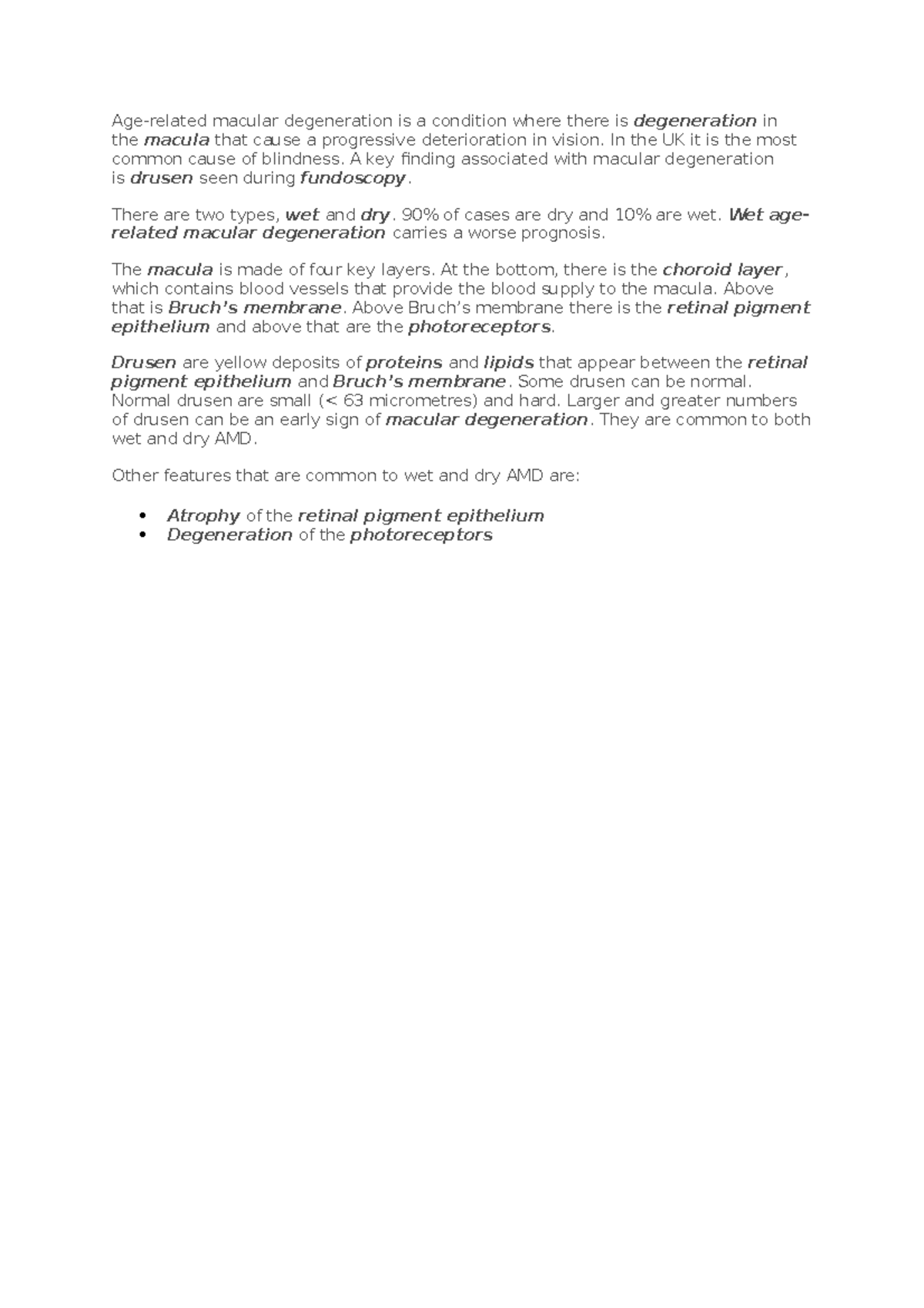 Mac degen - Macular denegeration - Age-related macular degeneration is ...