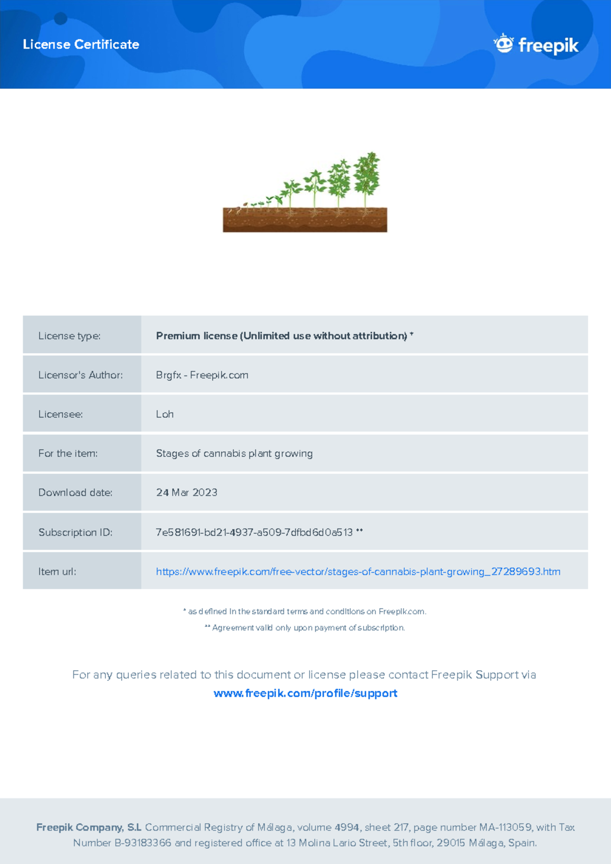 License stages of cannabis plant growing 27289693 - License Certificate ...