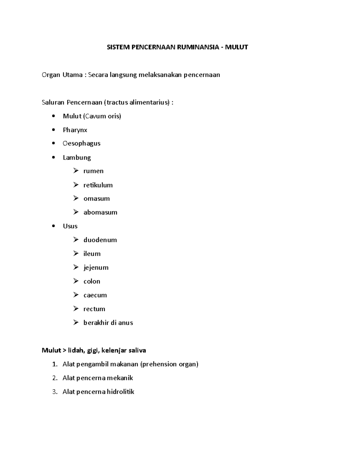 Sistem Pencernaan Sapi - Mulut - SISTEM PENCERNAAN RUMINANSIA - MULUT ...
