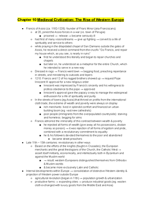 Western Civilization Notes - Small regional kingdoms, infra disappeared ...