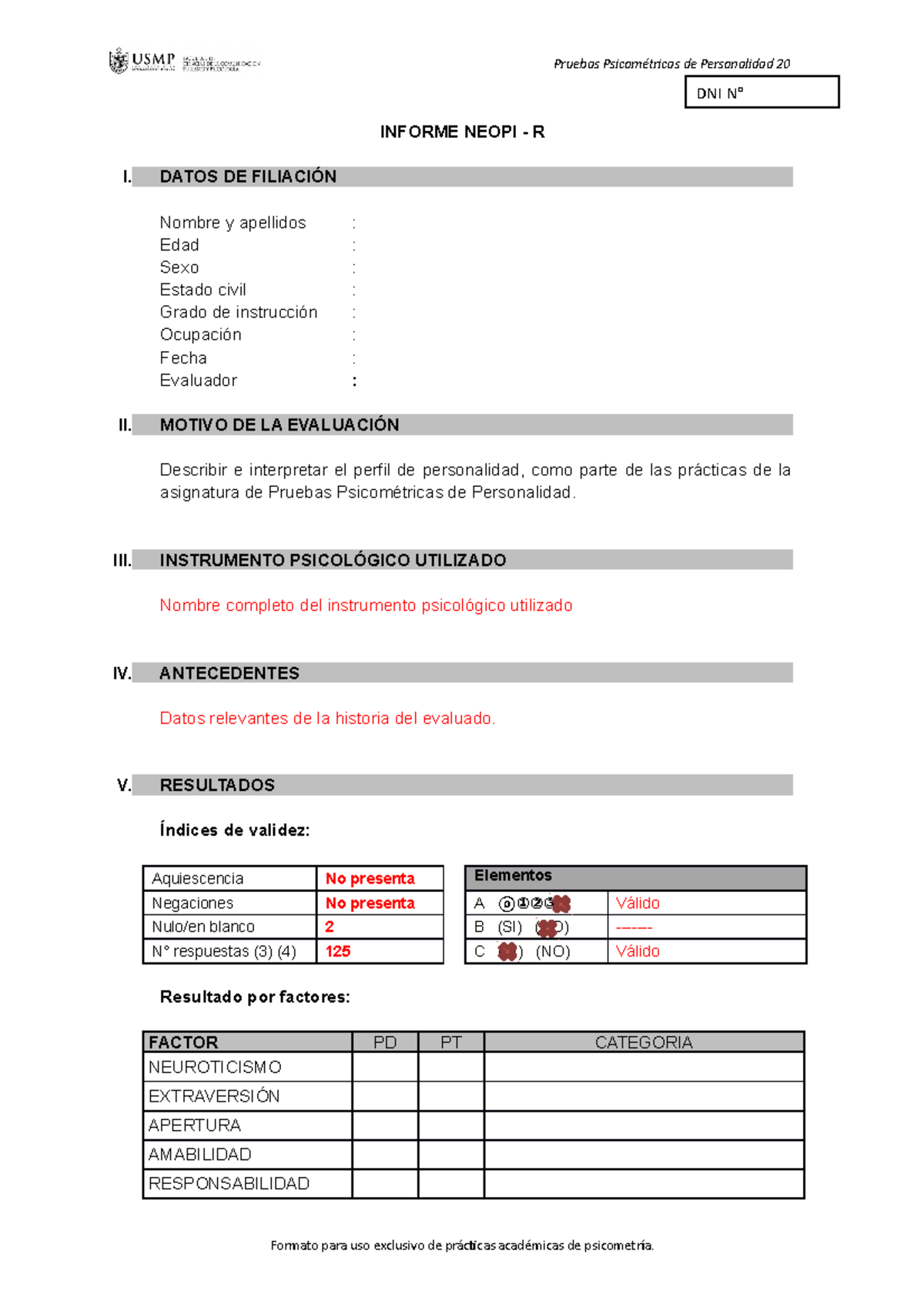7. Informe Neopi R 21 - Pruebas Psicométricas de Personalidad 20 ...