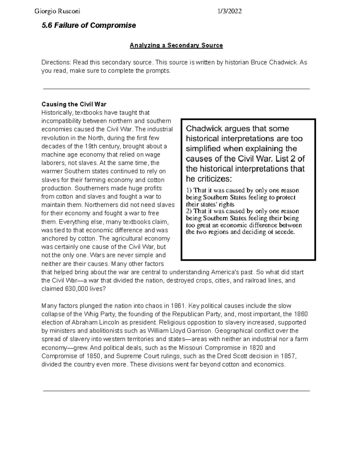 5.6 Failture of Compromise - 5 Failure of Compromise Analyzing a ...