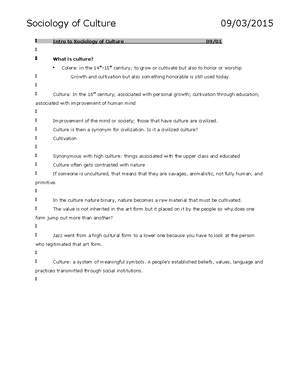 SOC 160 Midterm 2 Study Guide - Sociology 160 Midterm 2 Study Guide ...