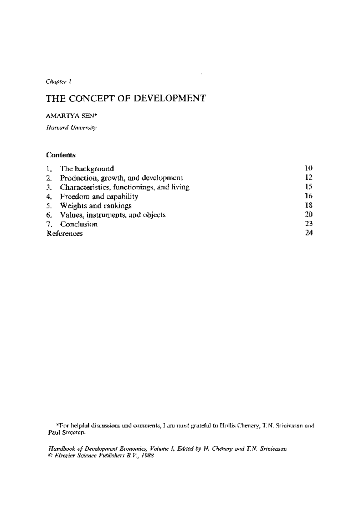 LO3 Sen The Concept of Development - Chapter 1 THE CONCEPT OF ...
