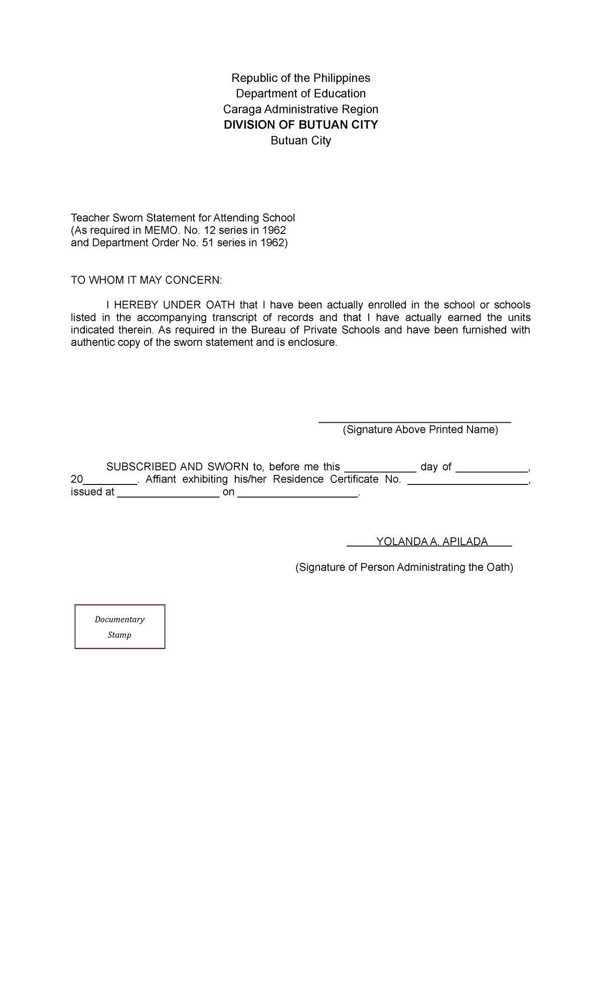 Sworn-Statement-ERF - hhjkkkl - Republic of the Philippines Department ...