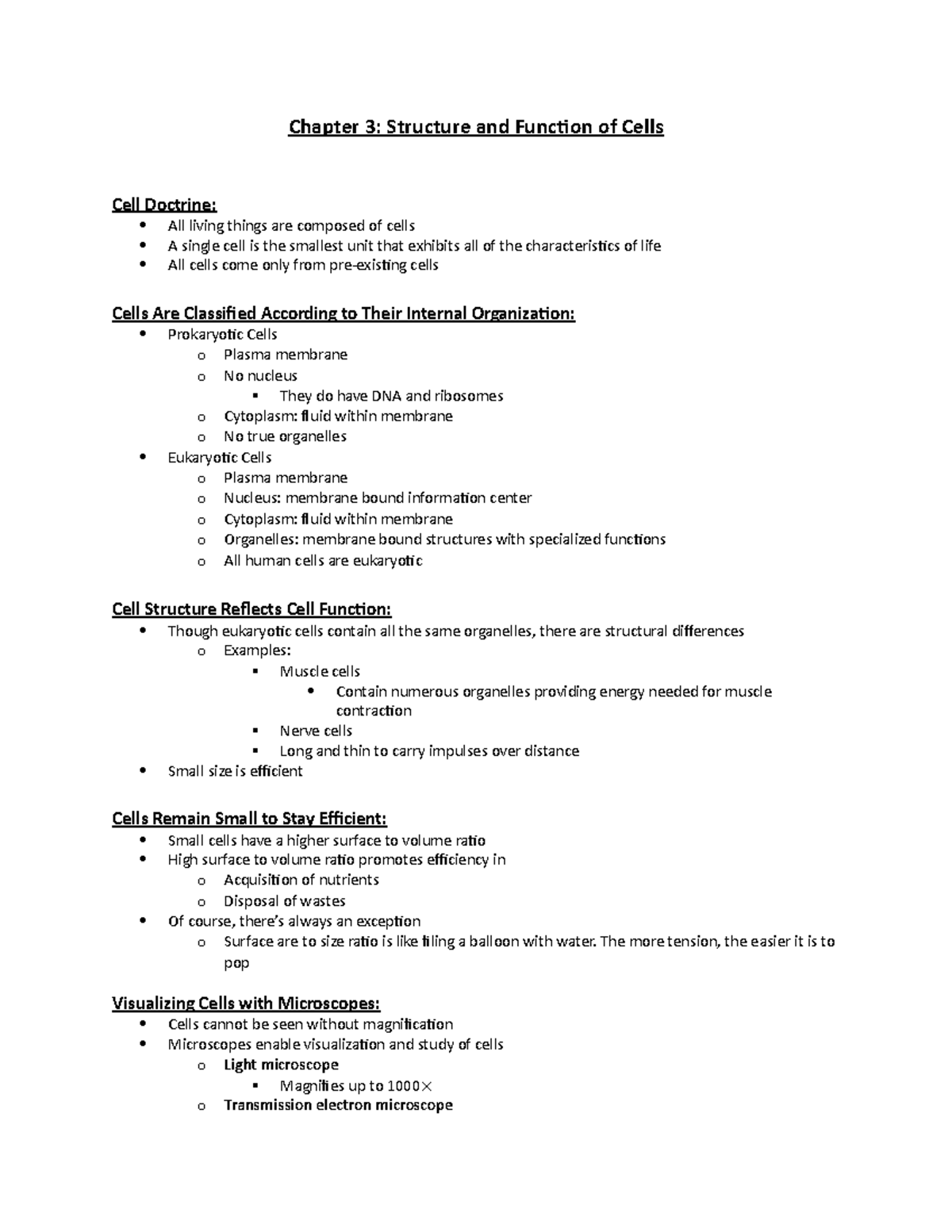 Chapter 3- Structure and Function of Cells - The more tension, the easier it is to pop ...
