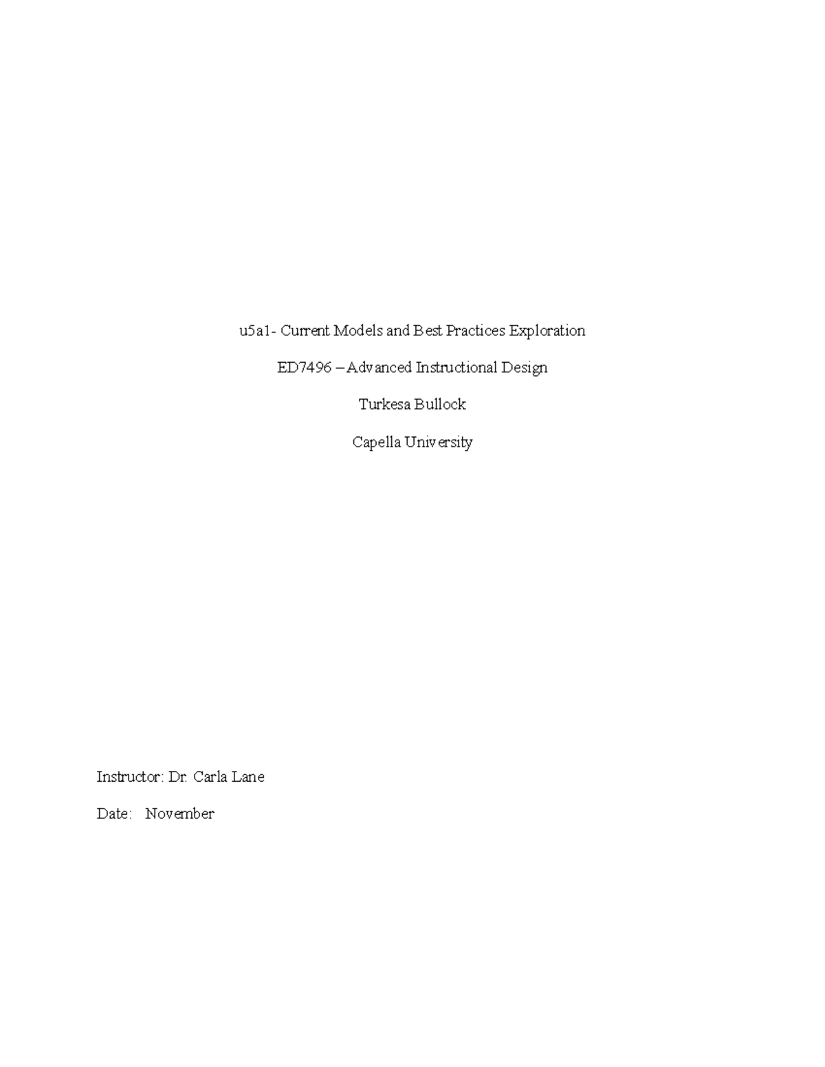 U5a1 Discussion - u5a1- Current Models and Best Practices Exploration ...