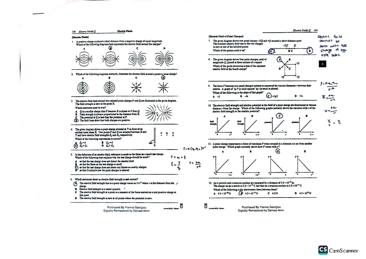 Electric Forces - Notes - A Level Law - Studocu