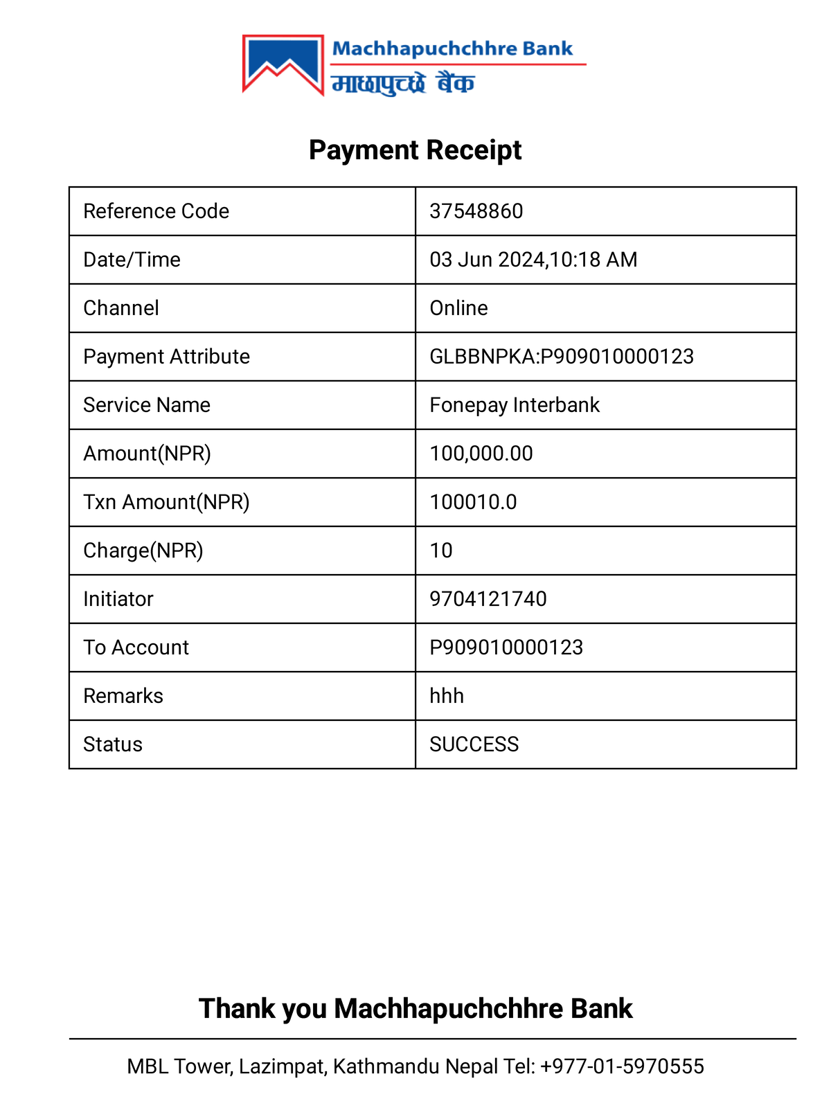 Receipt 1717389247603 - Hospital pharmacy - Payment Receipt Reference ...