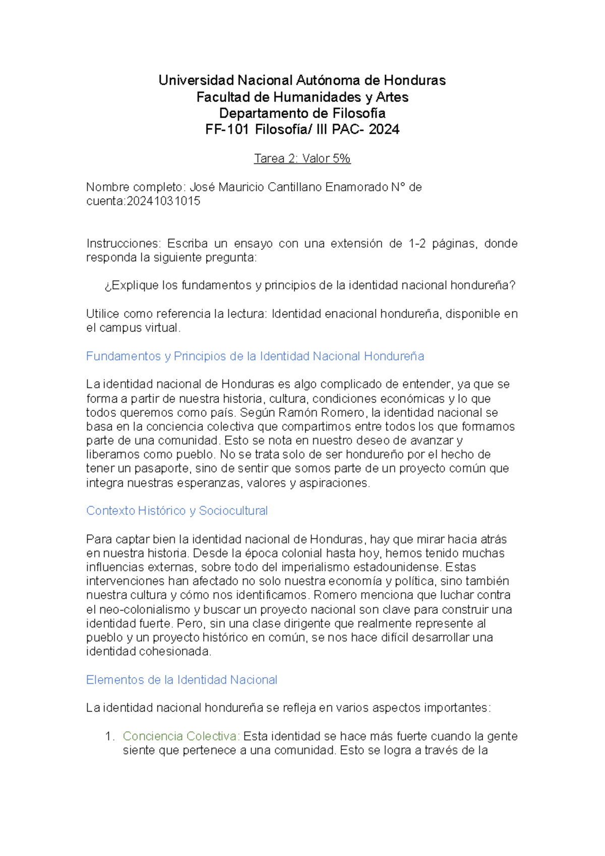Tarea 2 ensayo de filo - vamossss - Universidad Nacional Autónoma de ...