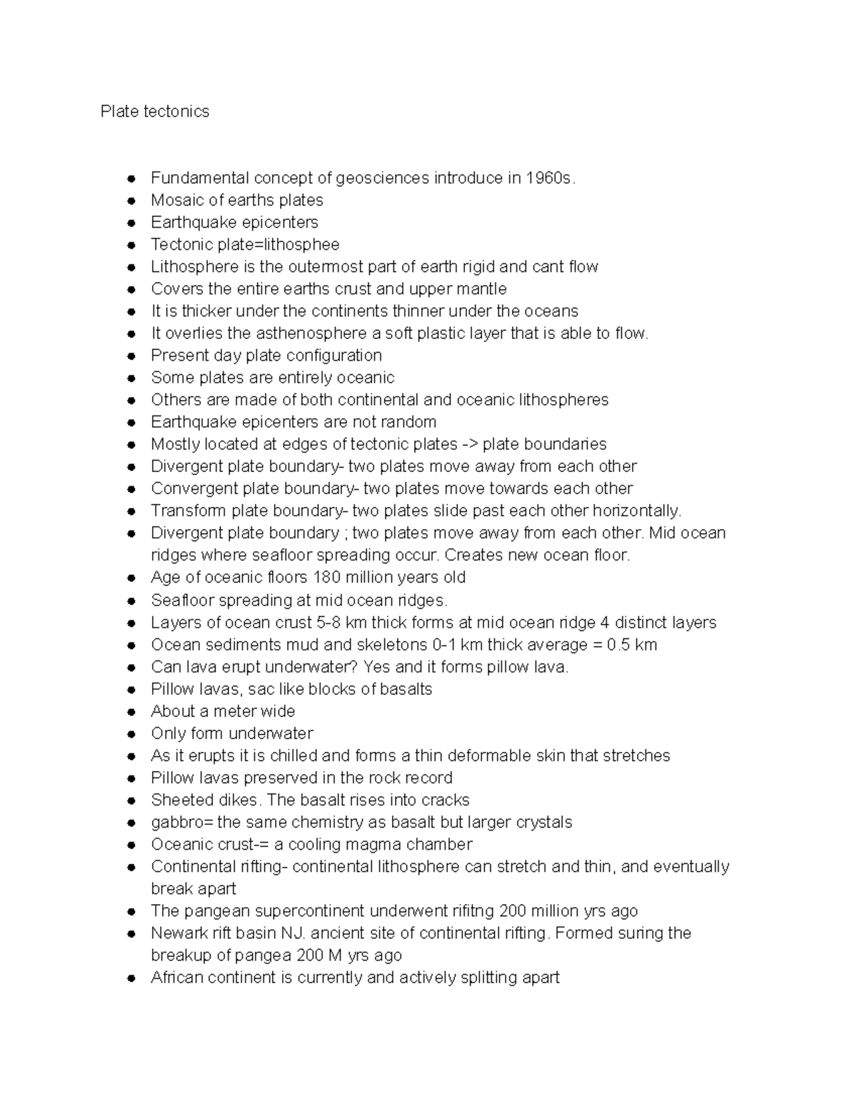 Planet earth notes - Plate tectonics Fundamental concept of geosciences ...