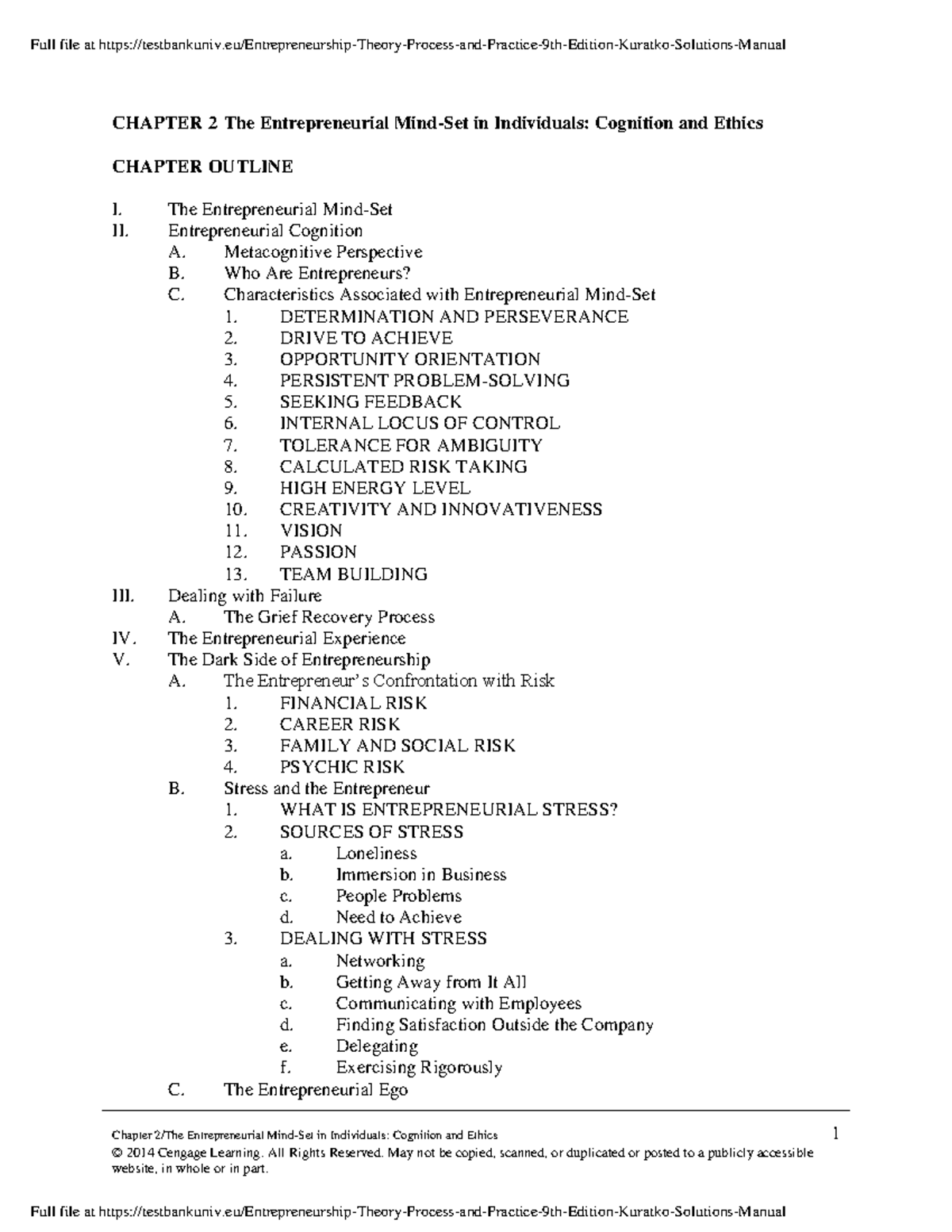Entrepreneurship Theory Process and Prac - Chapter 2/The ...