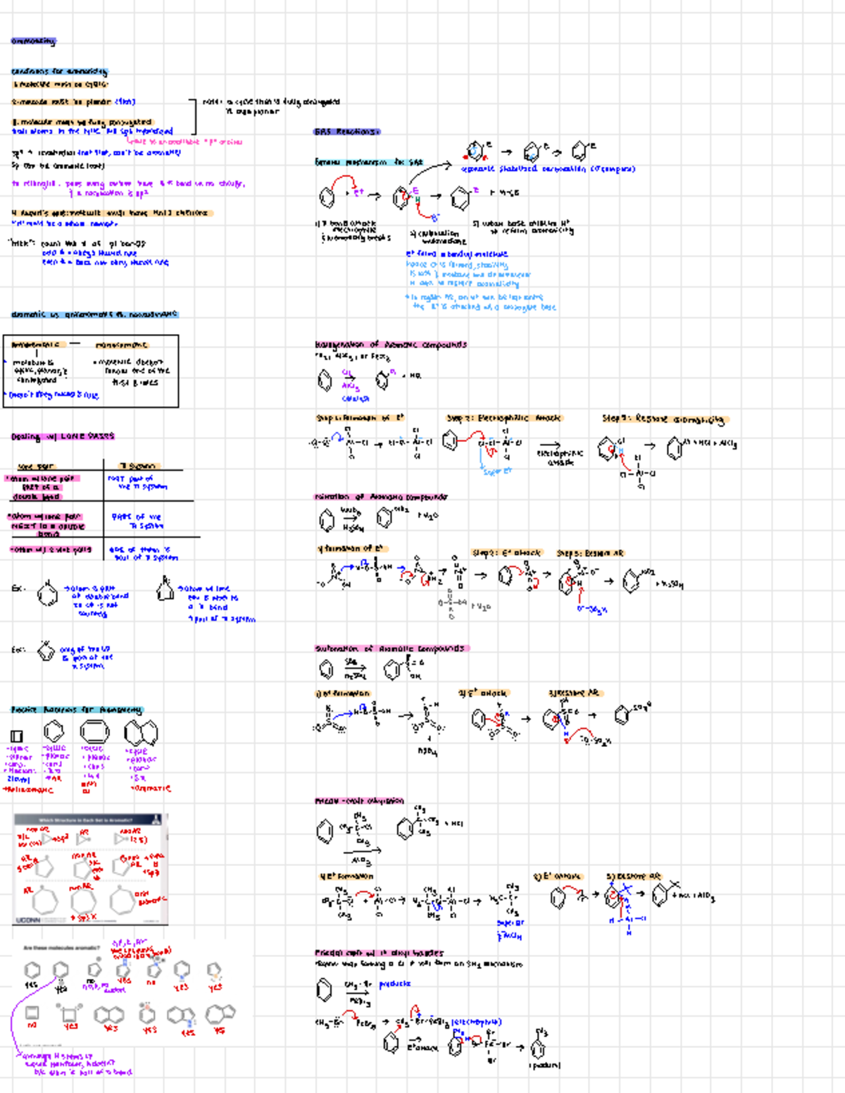 Orgo 2 exam 1 study guide - aromaticity conditions for aromaticity I ...