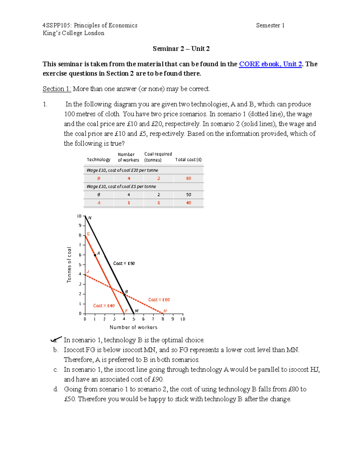 Seminar 2 - 4SSPP105: Principles of Economics Semester 1 King9s College ...