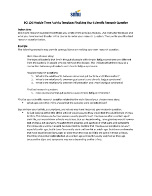 Module 2 Assignemt SCI100 - SCI 100 Module Two Activity Template ...