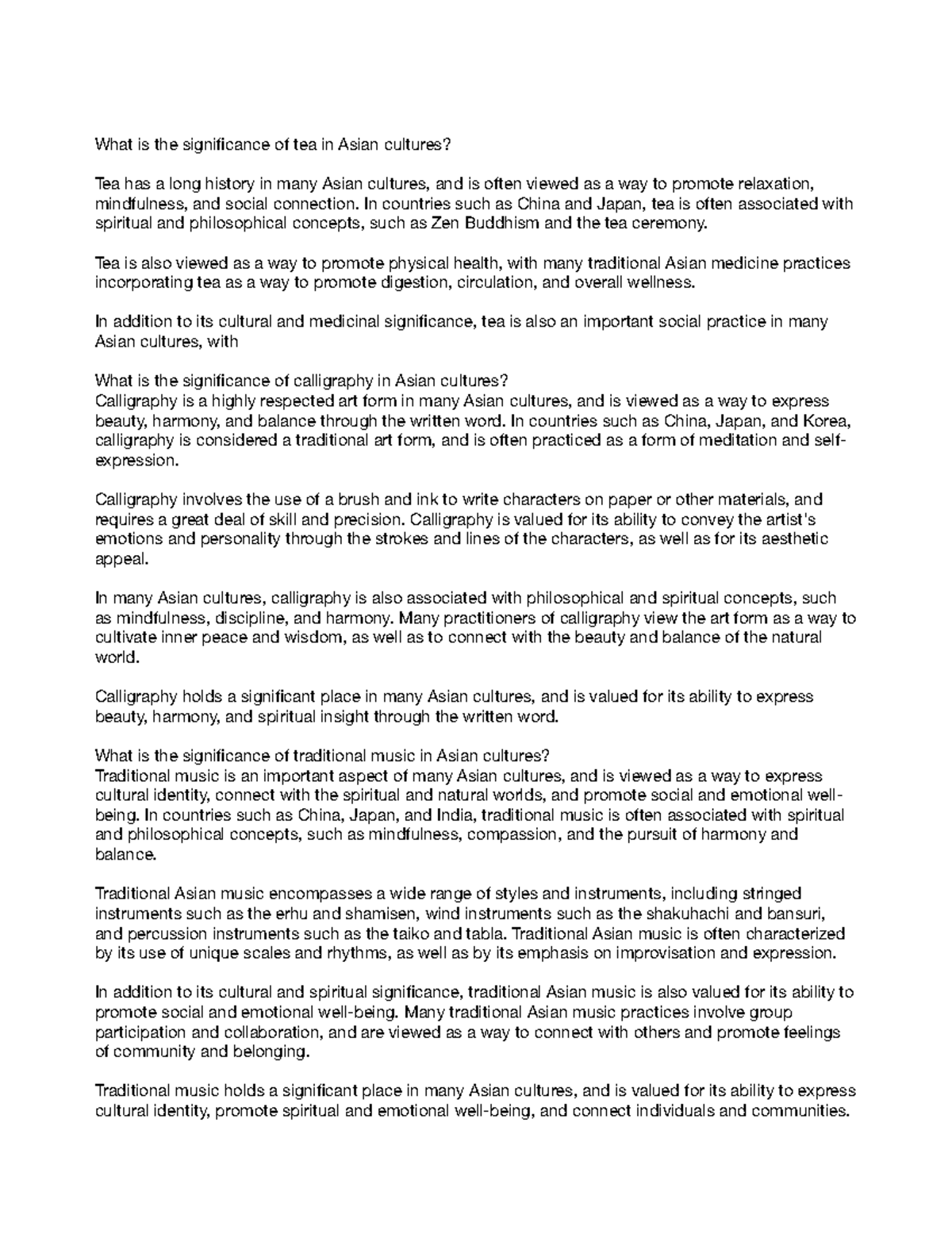 Intro to Asian Humanities 8 - What is the significance of tea in Asian ...