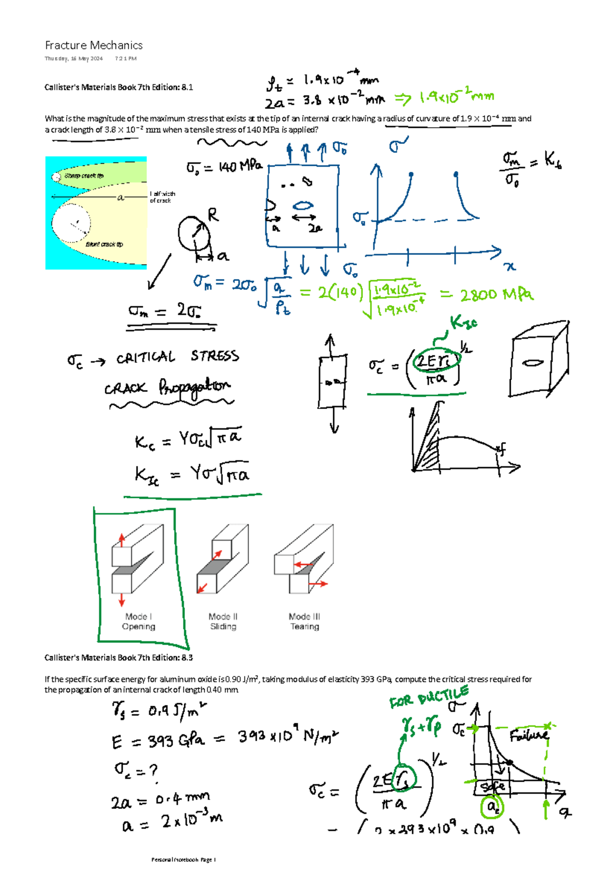 Fracture Mechanics - Callister's Materials Book 7th Edition: 8. What is ...