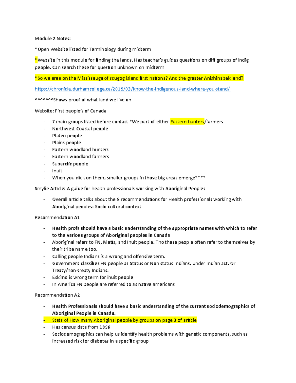 Module 2 Notes - Module 2 Notes: *Open Website listed for Terminology ...
