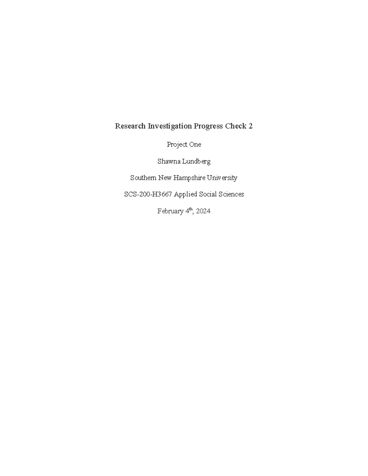 Module 5 - Project 1-Research Investigation - Research Investigation Progress Check 2 Project ...