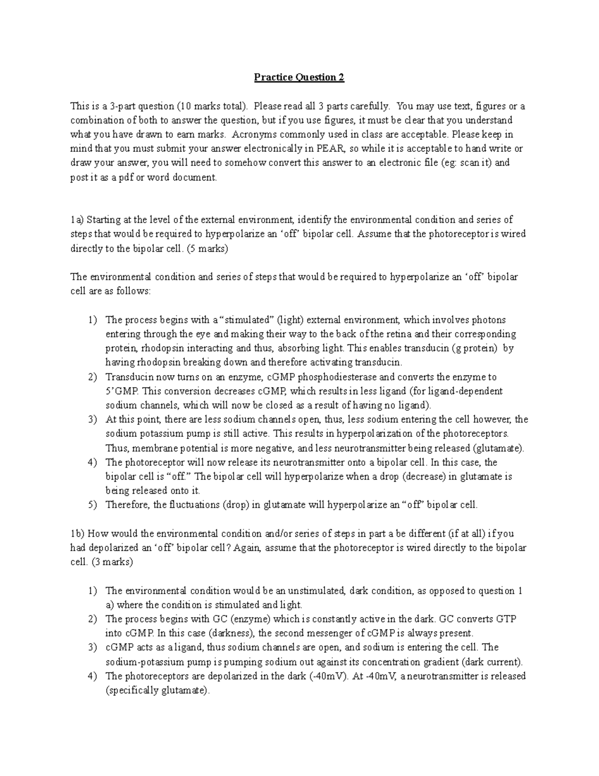 Practice question 2 - assignment - Practice Question 2 This is a 3-part ...