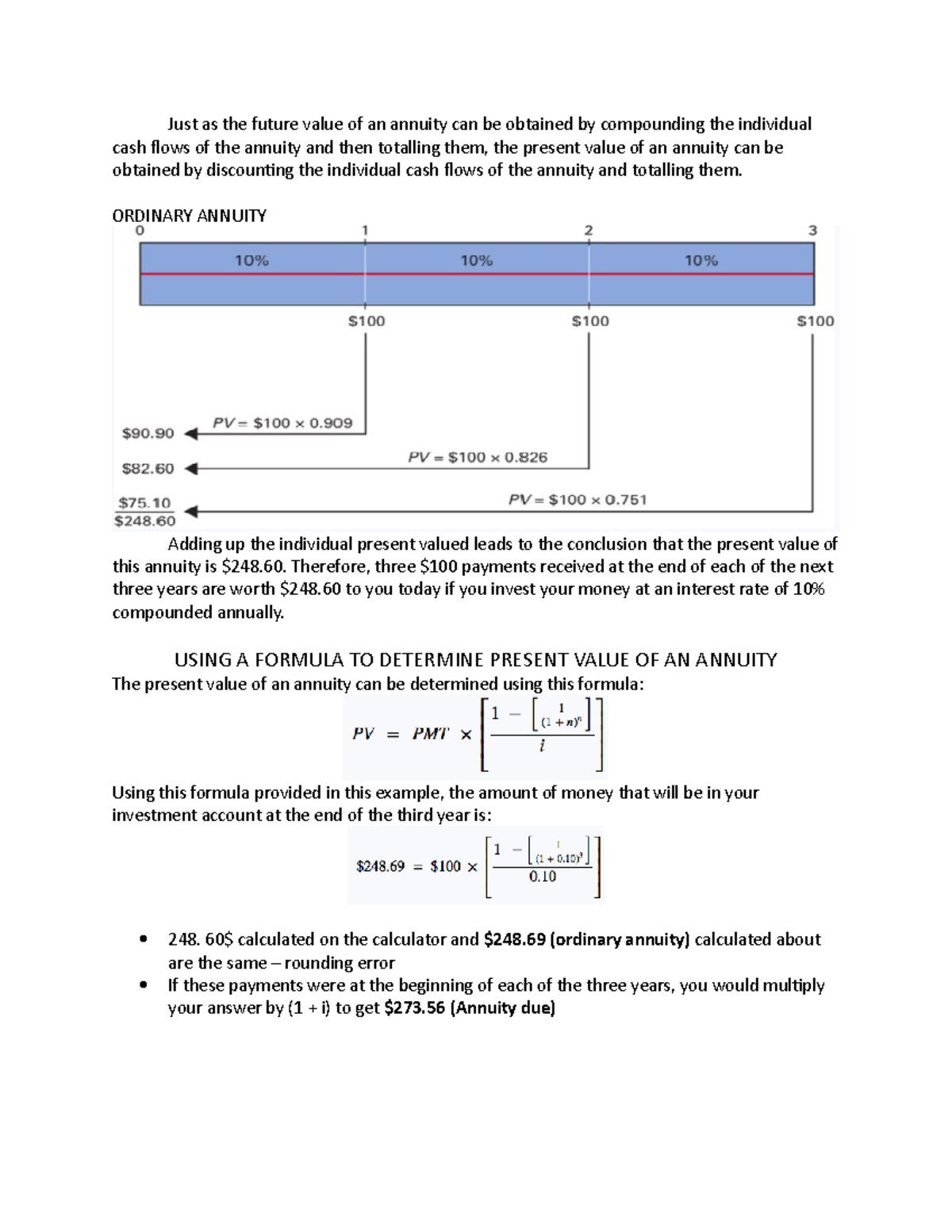 Fin 502- chapter 2 pt. 2 - Just as the future value of an annuity can ...