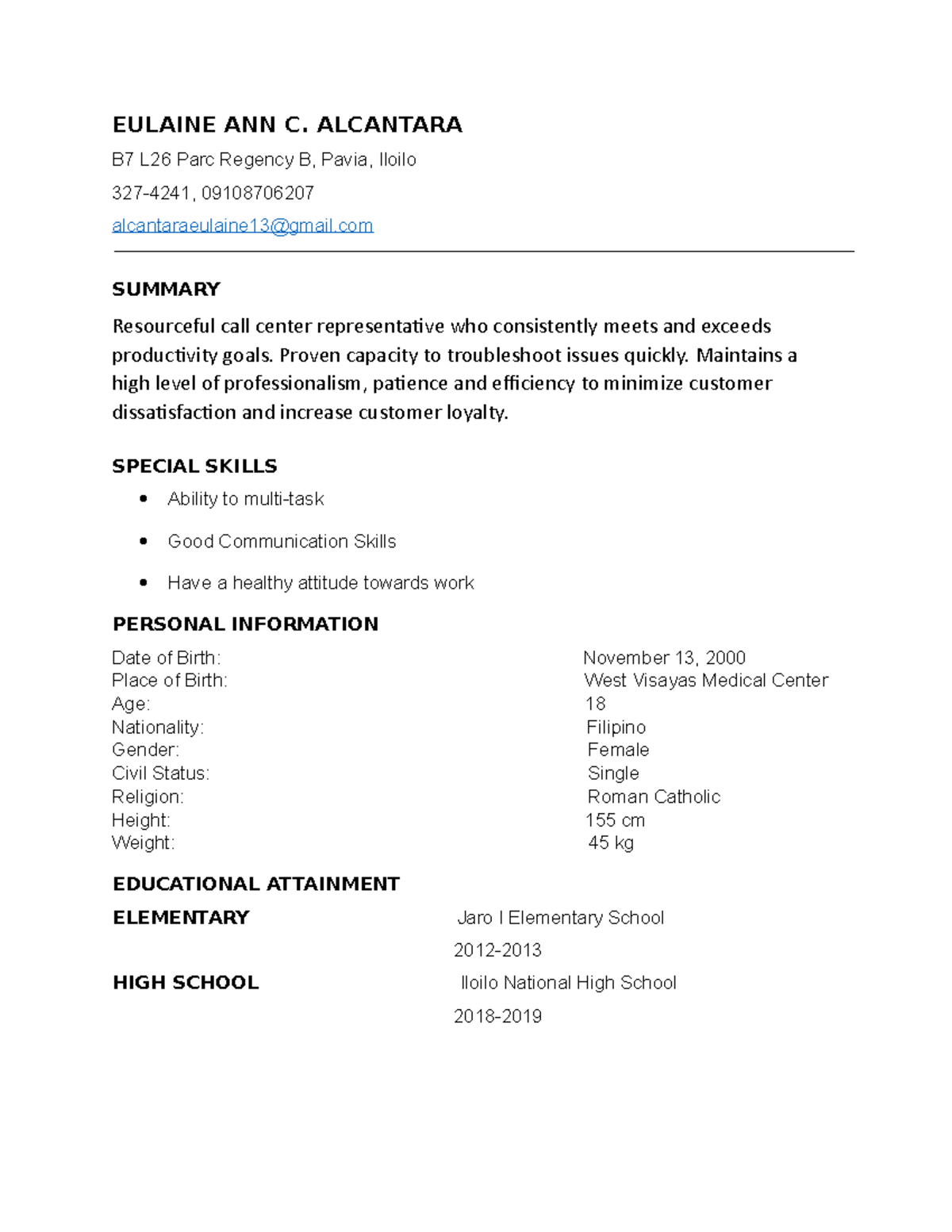 Resume - It can help you with your assignments and make your life ...