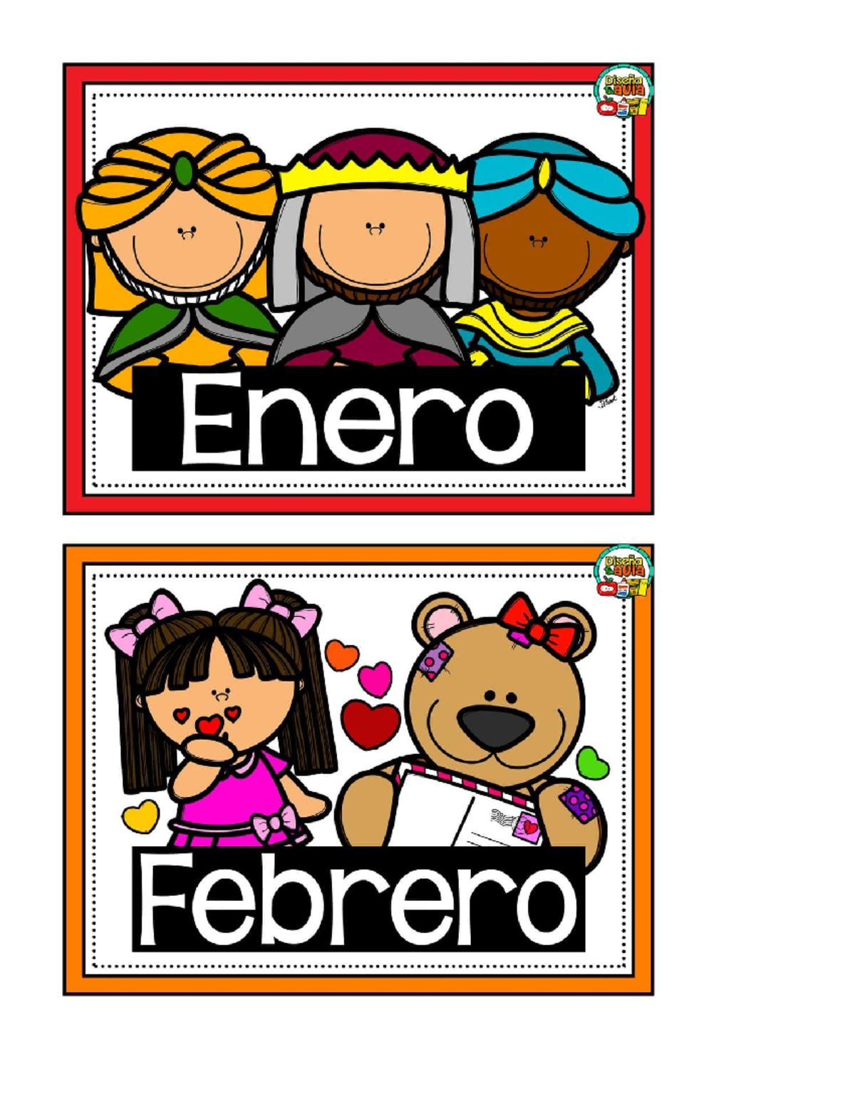 Meses DEL AÑO - Enero Febrero Enero Febrero Disena Marzo Disena Abril ...