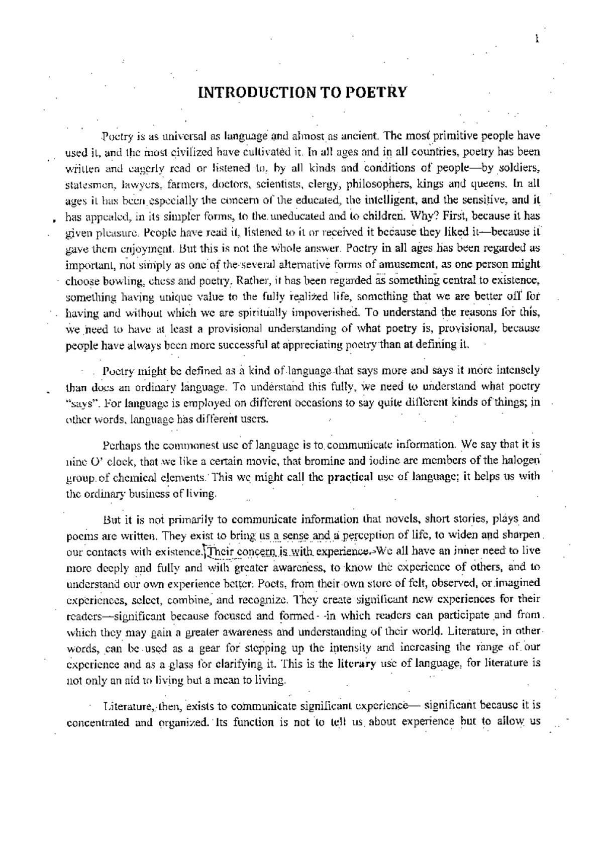 Introduction to poetry and its components with excercises - English ...